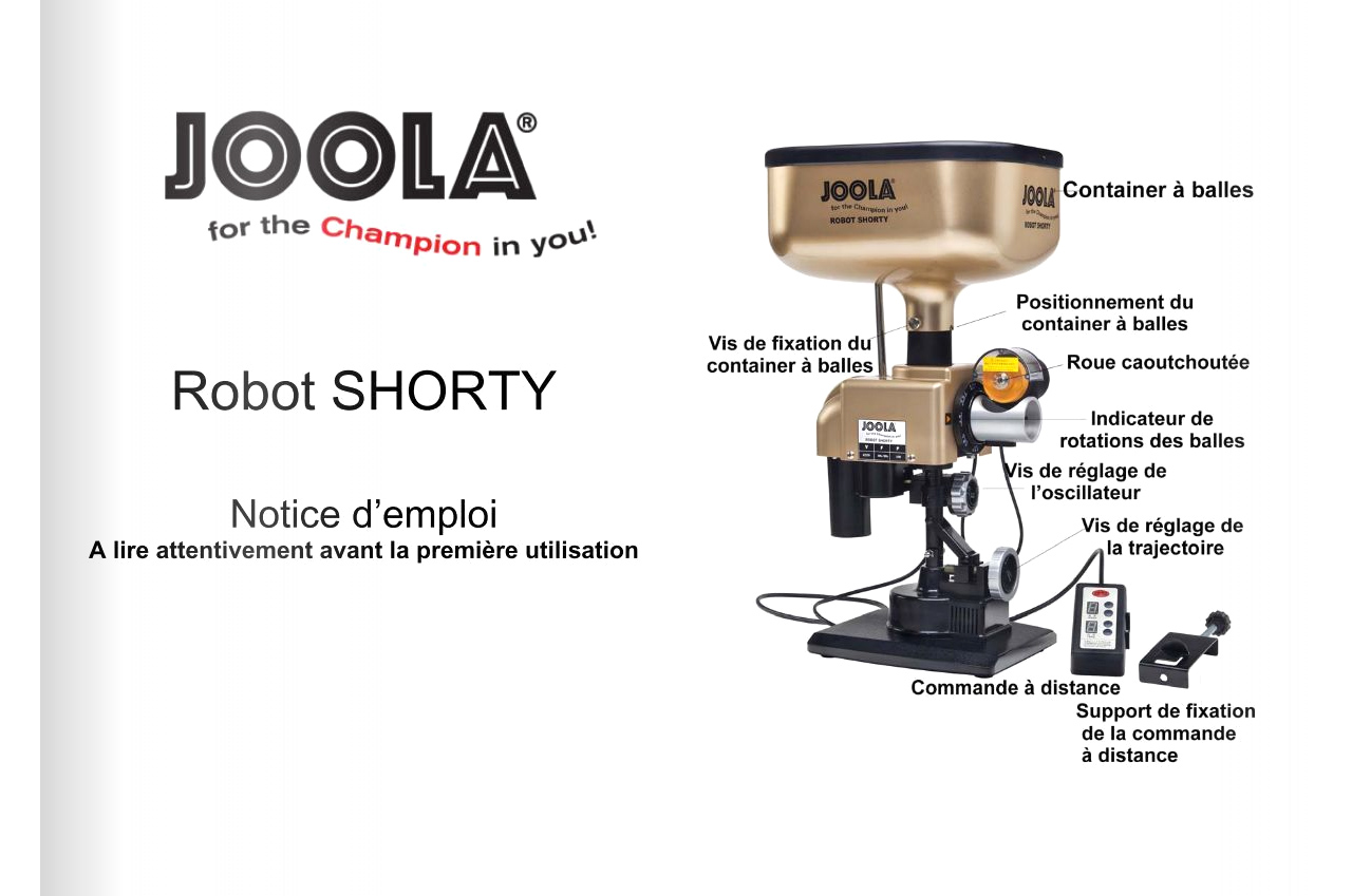 JOOLA ROBOT Shorty + balls poly S 40+ 2b. - Andro-BG - тенис на маса